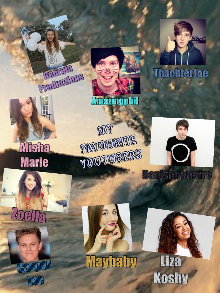 Popular Youtubers Collage